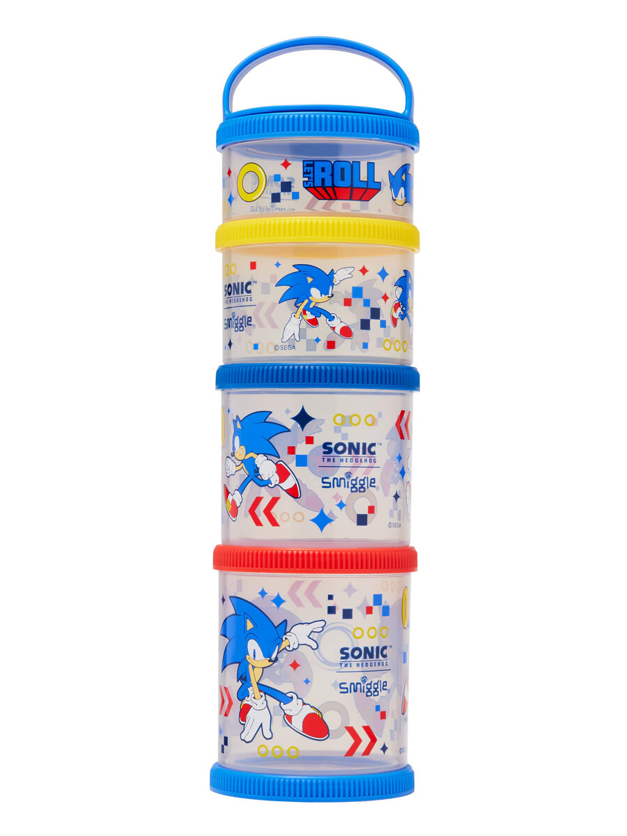 Sonic The Hedgehog Large Snack & Stack Containers | Smiggle UK