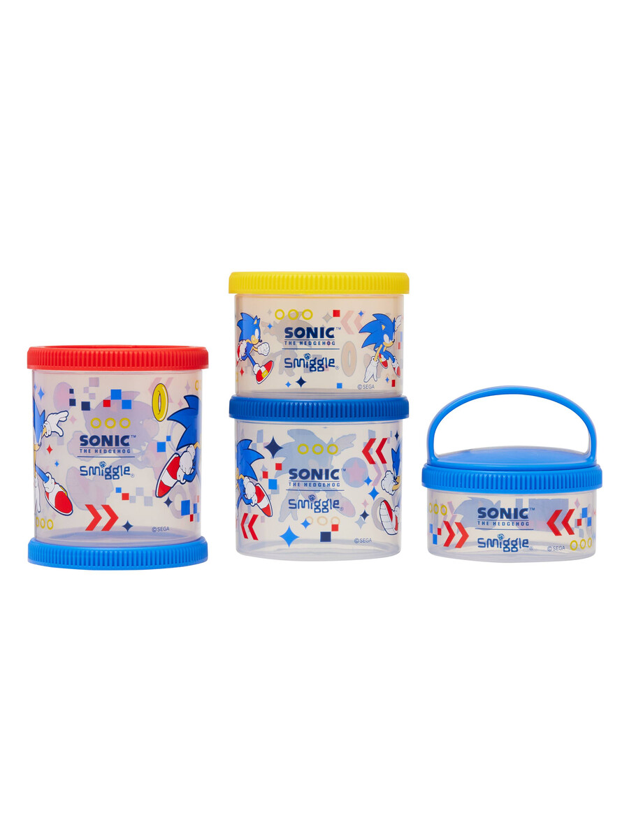 Sonic The Hedgehog Large Snack & Stack Containers | Smiggle UK